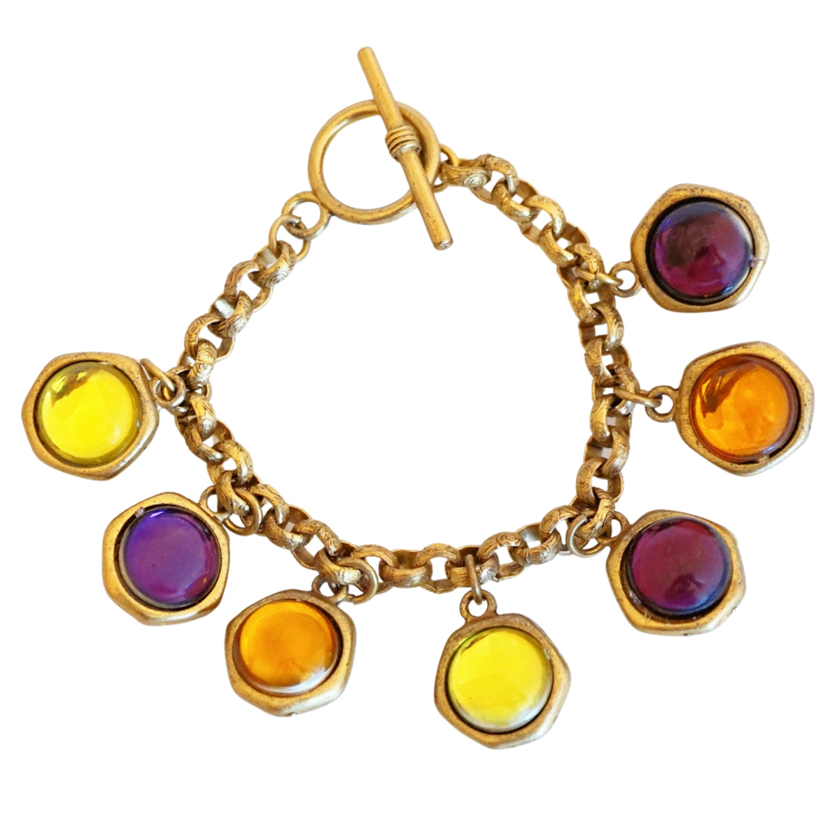 Multicolored Lucite Sphere Charm Bracelet, 1980s – Stylemined